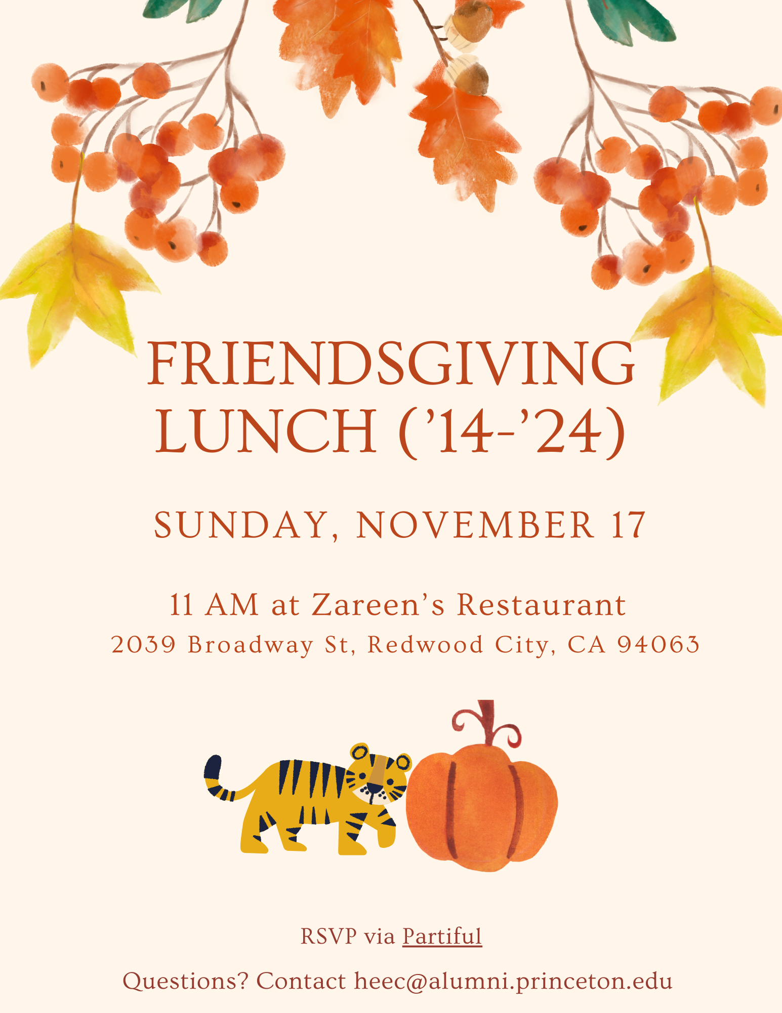 Friendsgiving Lunch for Recent Alums (’14-’24) – Princeton Club of ...